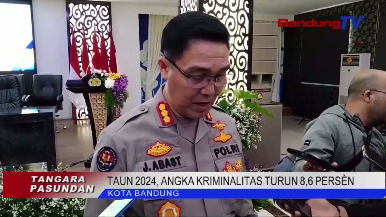 TAUN 2024 , ANGKA KRIMINALITAS TURUN 8,6 PERSEN | Bandung TV